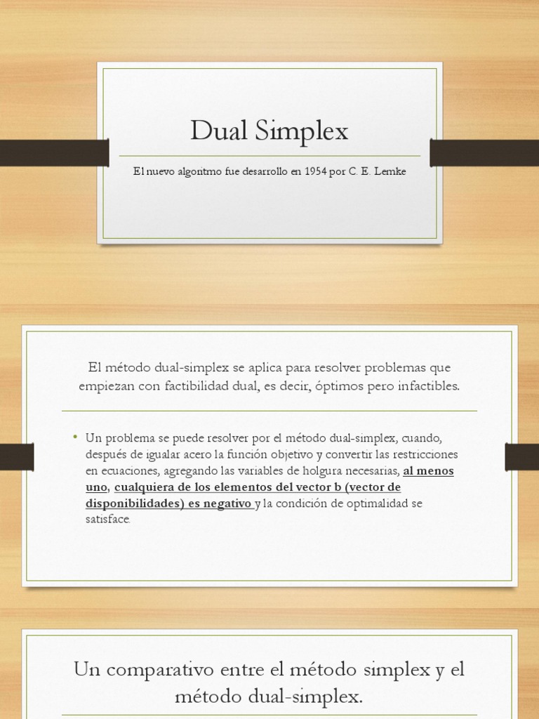 Dual Simplex | PDF | Análisis | Informática teórica