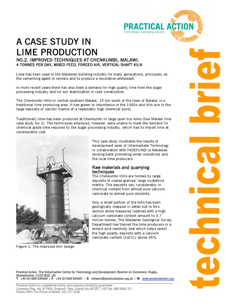 Improved Lime Production in Malawi | PDF | Calcium | Materials