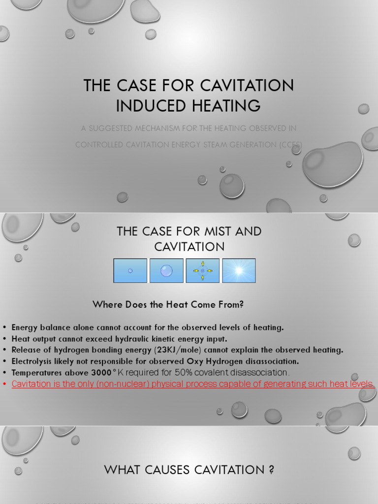 Cavitation-Induced Heating Mechanism | PDF | Nozzle | Gases