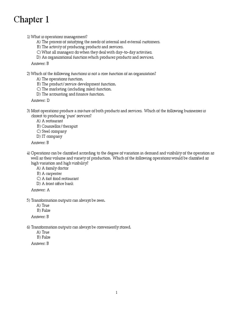 Slack Operations Management 6e Chapter1 | PDF | Operations Management ...