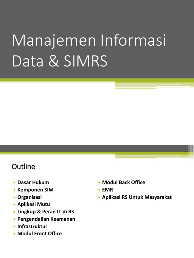 Materi Simrs 2018 | PDF | Komputer | Teknologi & Rekayasa