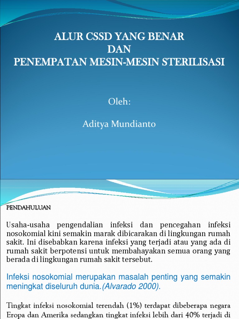 Alur CSSD Yang Benar Dan Penempatan Mesin Sterilisasi-Edit | PDF