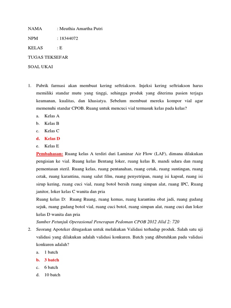 Tugas Teksefar Soal Ukai | PDF