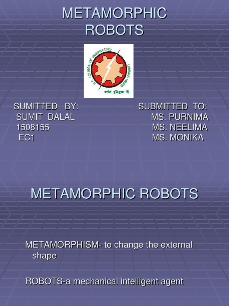 Metamorphic Robots: Algorithms & Applications | PDF | Algorithms | Robot