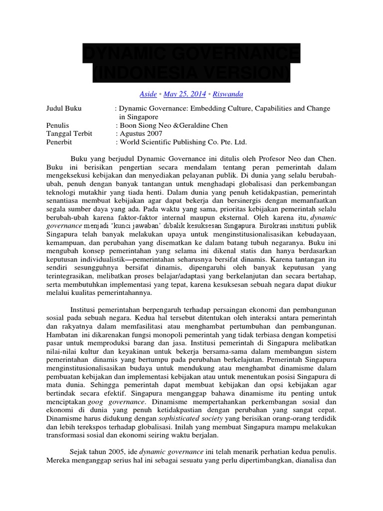 Dynamic Governance | PDF