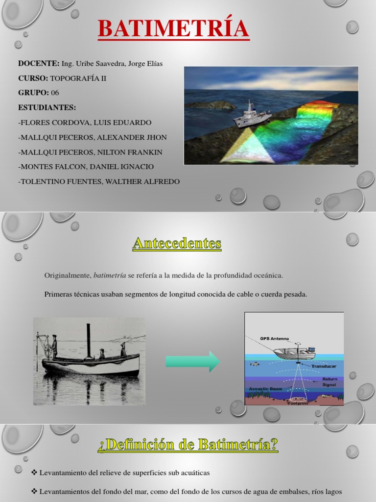 BATIMETRIA | PDF | Sonar | Sistema de Posicionamiento Global