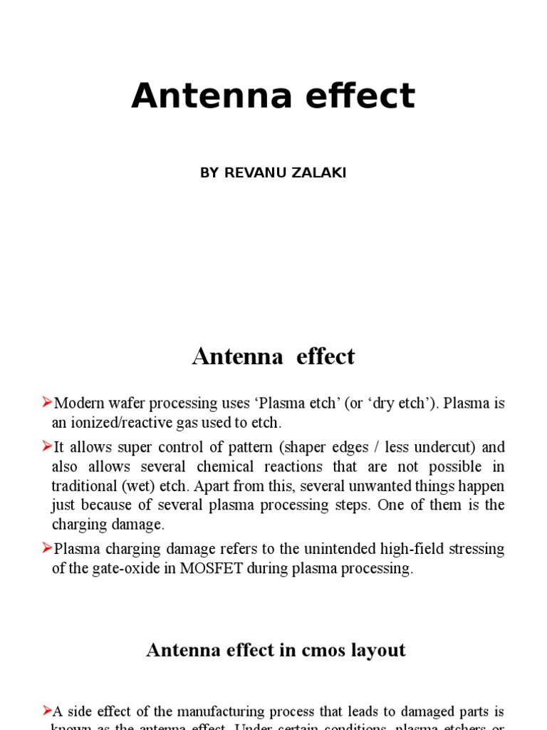 Antenna Effect | PDF | Logic Gate | Diode