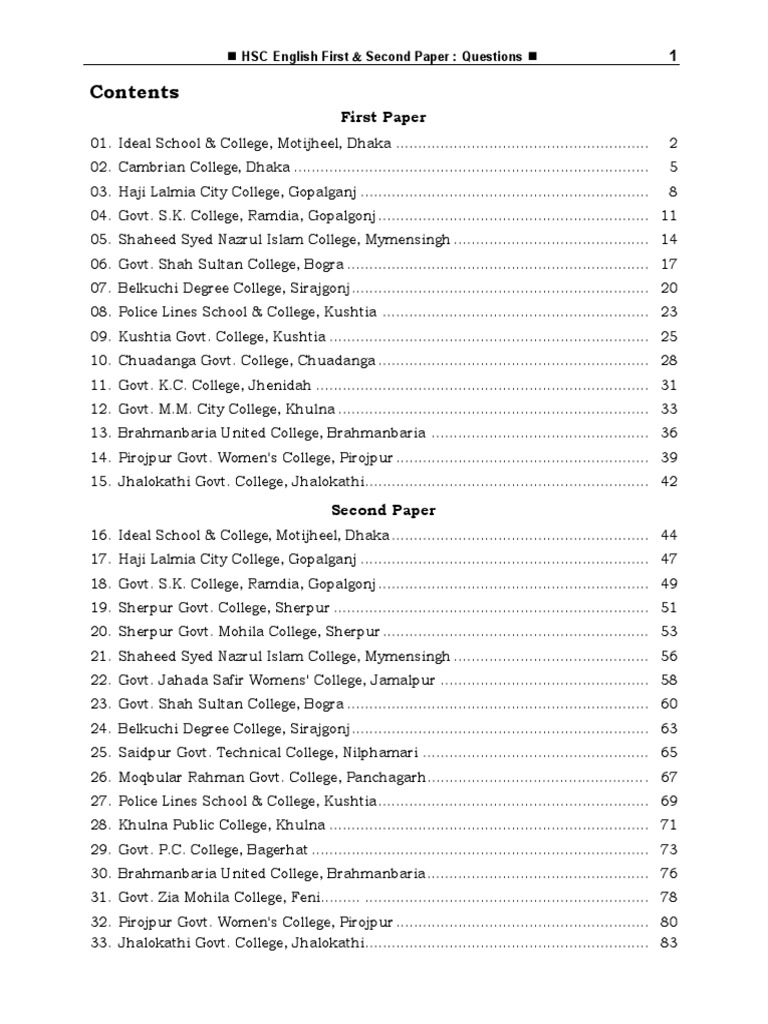 HSC English Test Papers 2017 | PDF | Etiquette