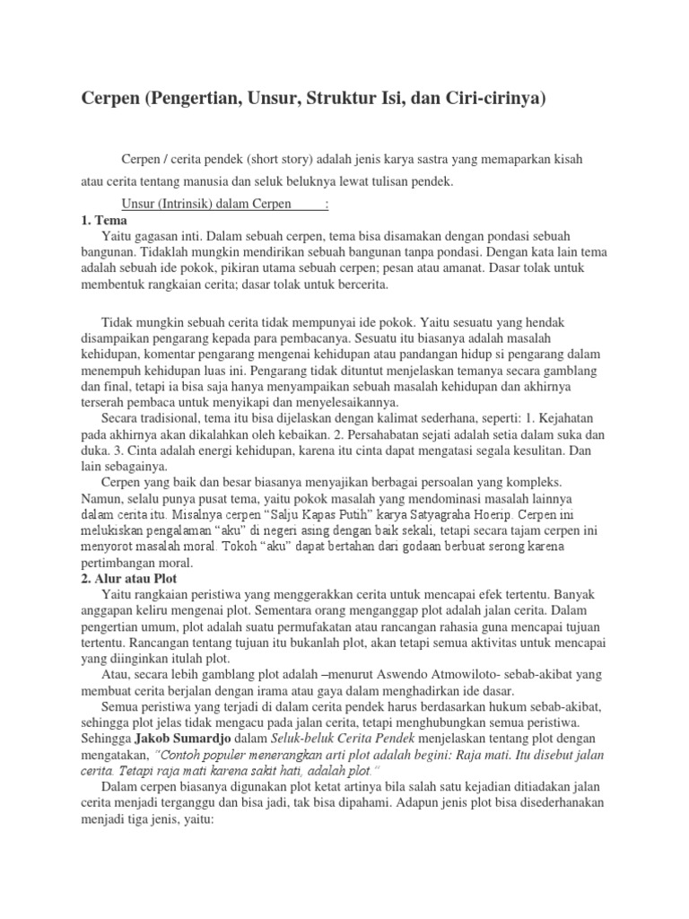 Struktur Isi Cerpen | PDF