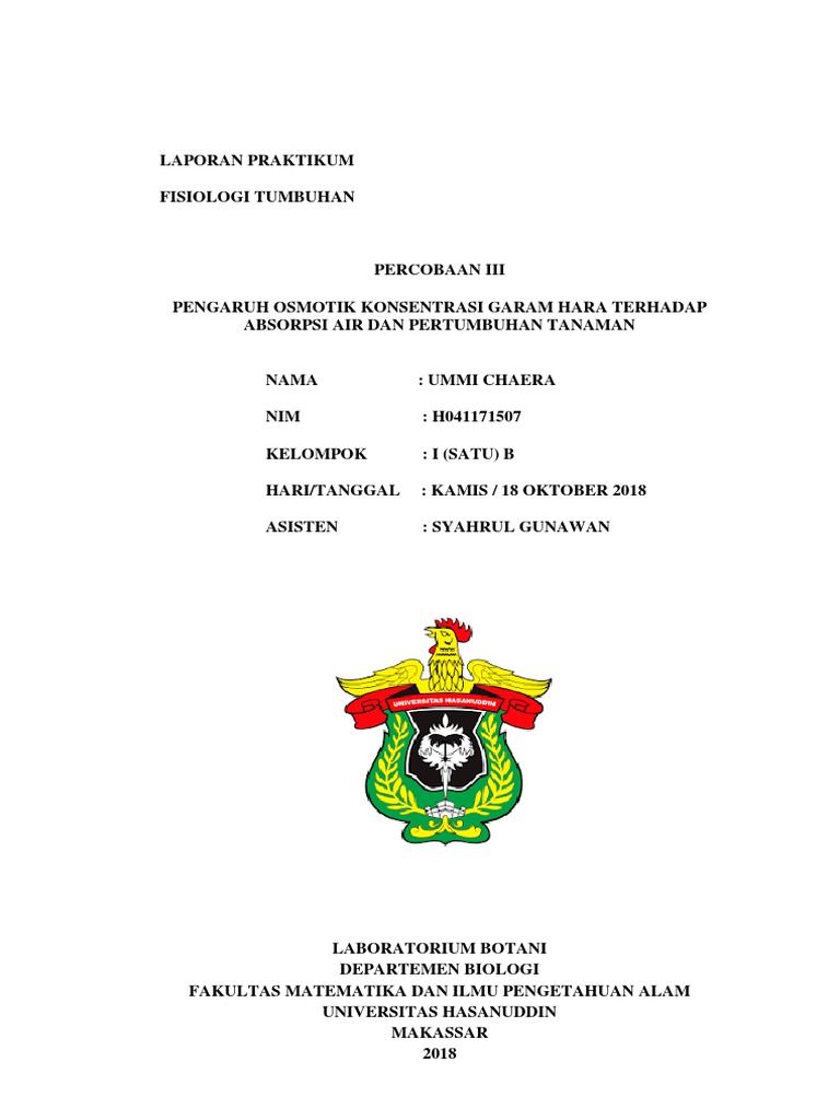 Pengaruh Garam Hara pada Pertumbuhan Tanaman | PDF
