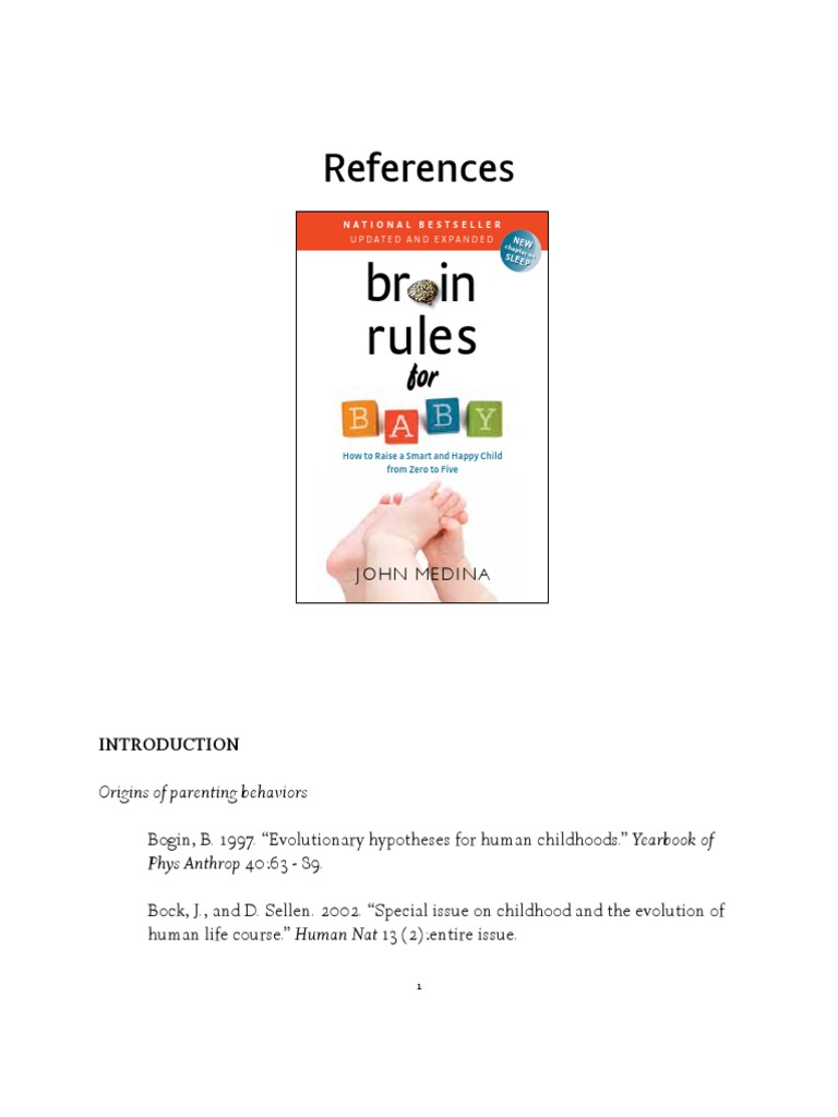 Brain Rules for Baby References | PDF | Stress (Biology) | Attachment ...