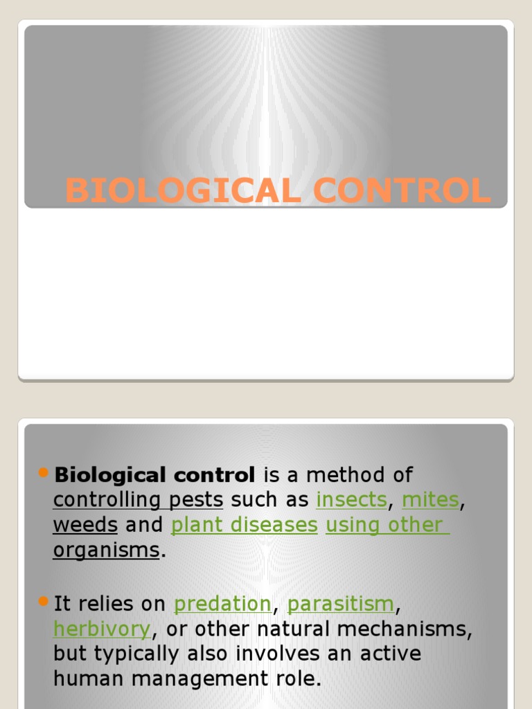 Biological Control | PDF | Biological Pest Control | Predation