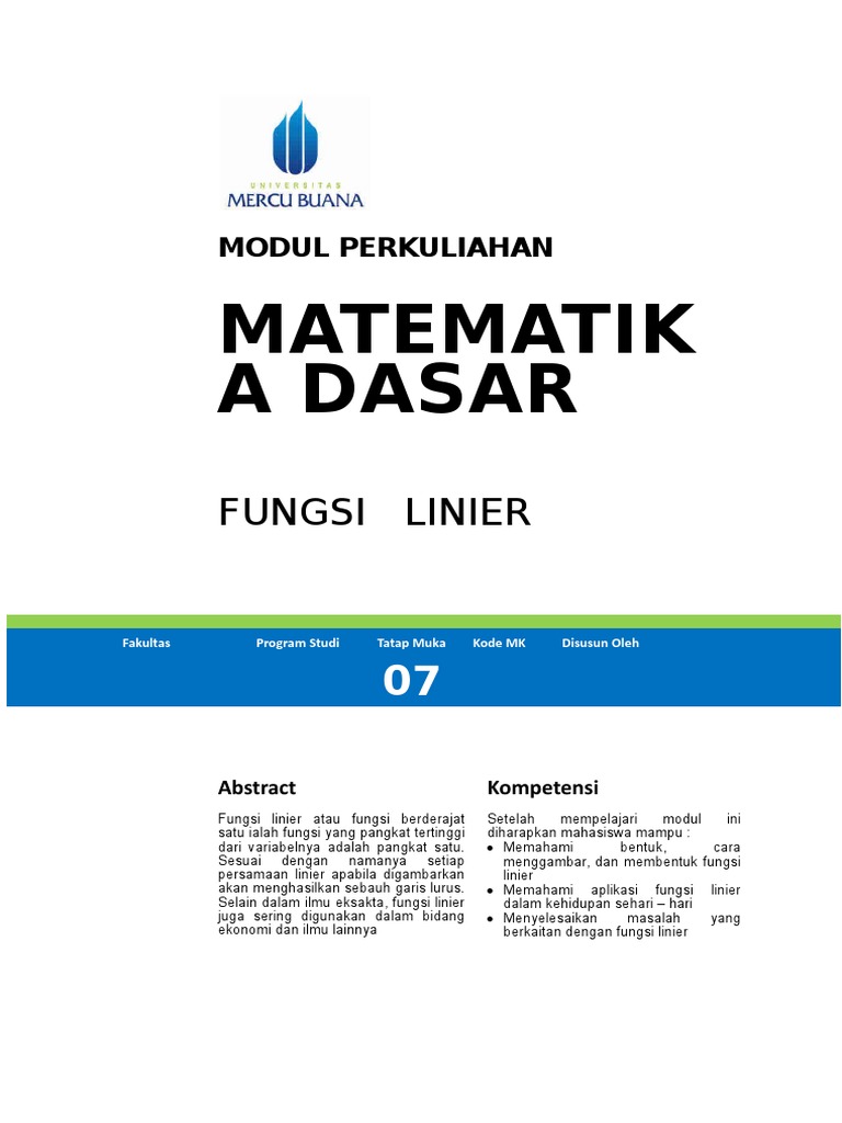 Pertemuan 7 Matematika Dasar | PDF