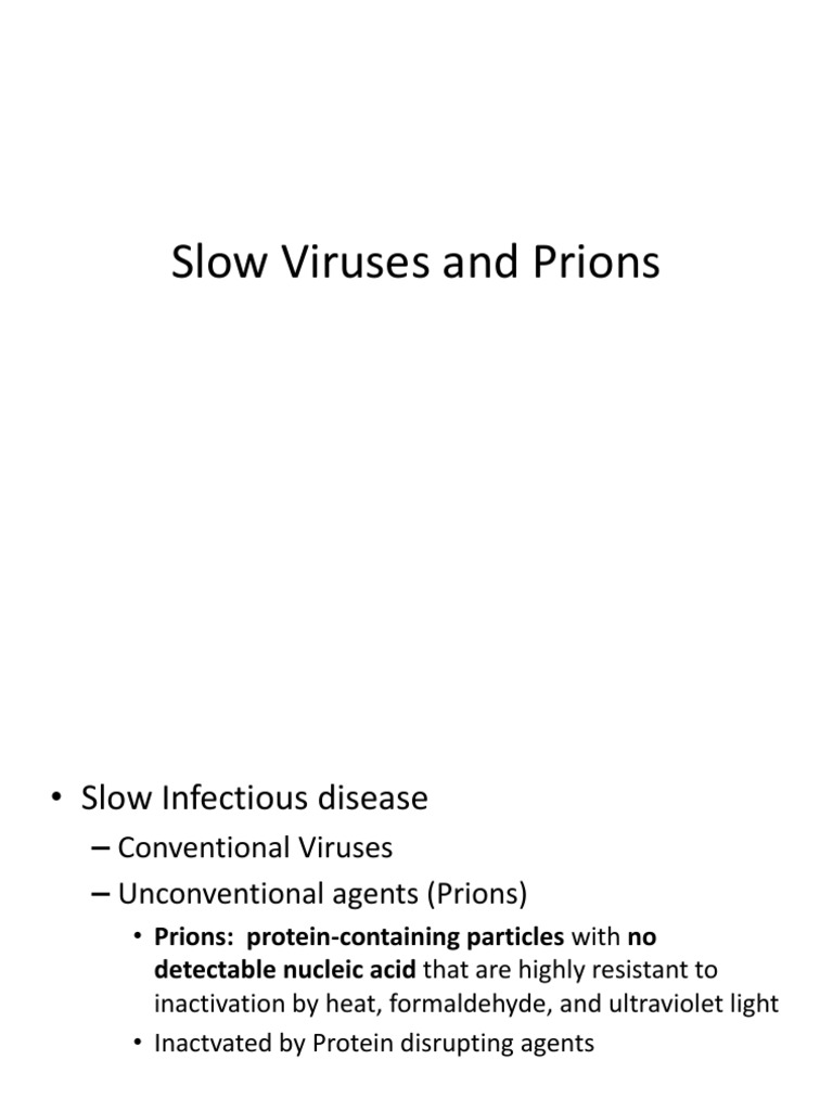 Slow Virus and Prion Disease | PDF | Virus | Medical Specialties
