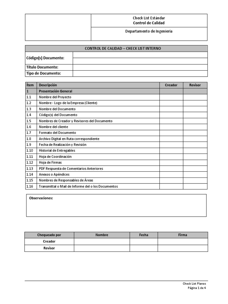 Check List - Documentos | PDF | Informática | Science
