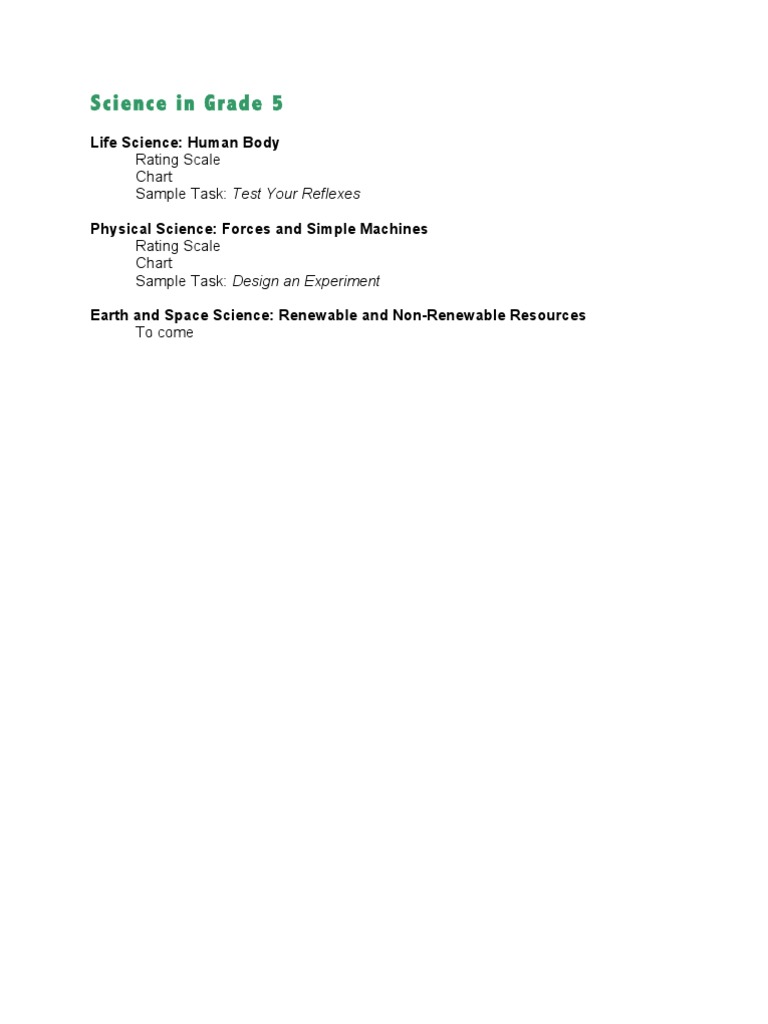 Grade 5 Life Science: Human Body Guide | PDF | Experiment | Science