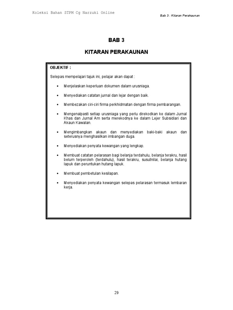 Proses Kitaran Perakaunan Lengkap | PDF