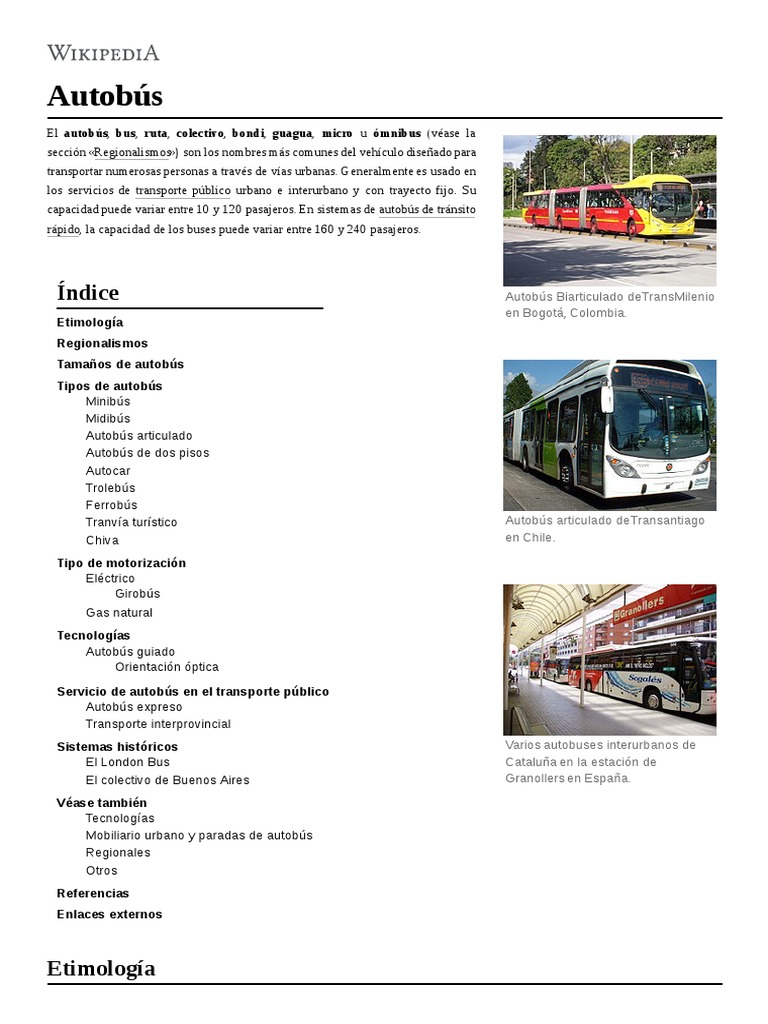 Autobús | PDF | Autobús | Transporte en bus