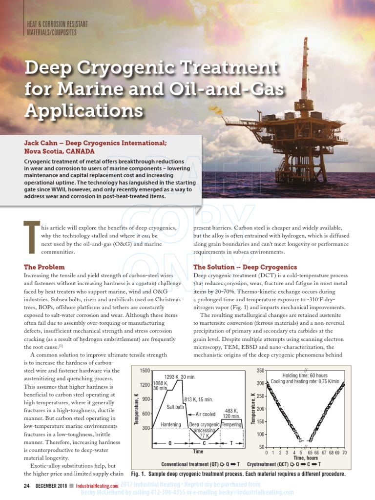 Deep Cryogenic Treatment For Marine and Oil and Gas | PDF | Steel ...