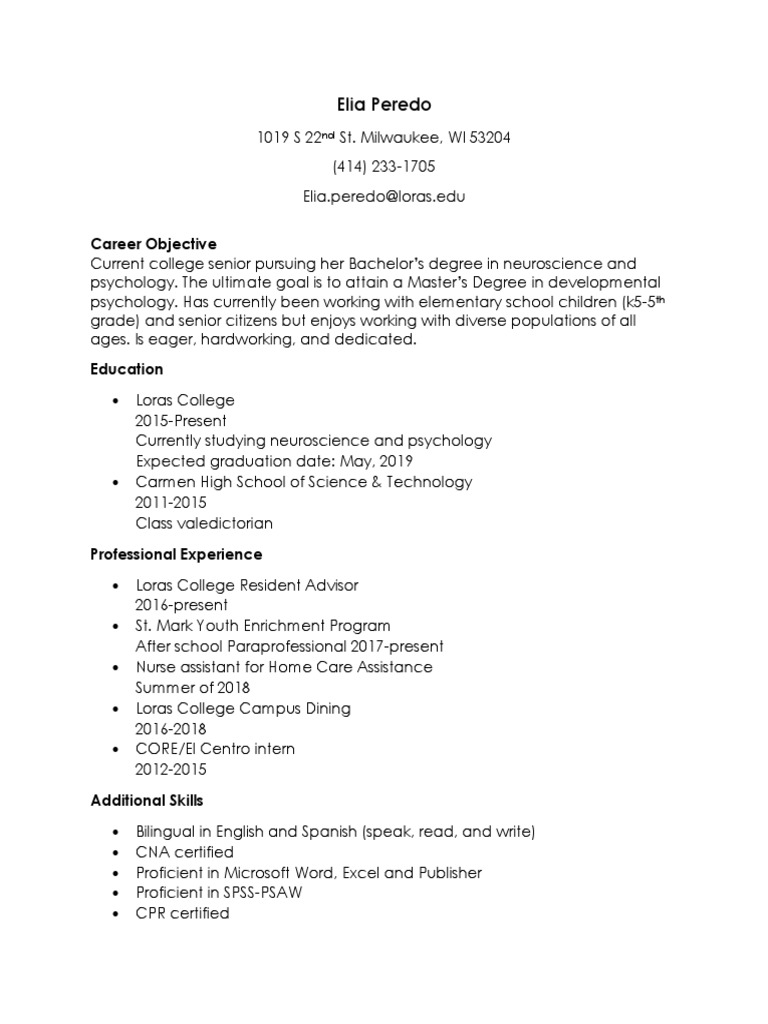 Resume 2018 | PDF