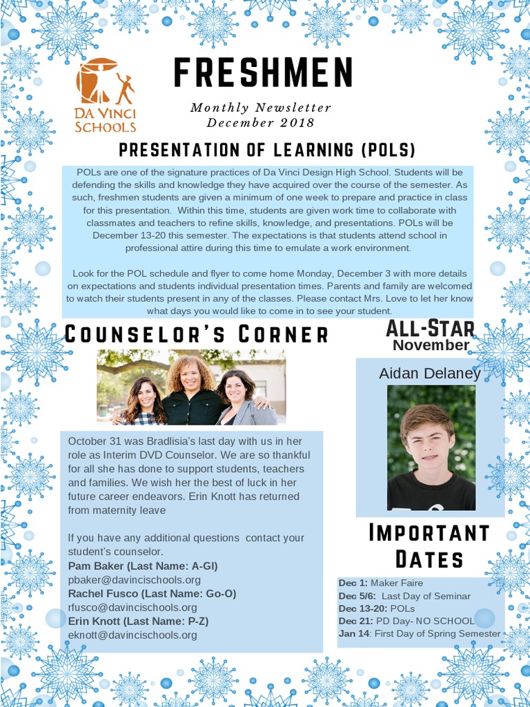 December Newsletter | PDF | Test (Assessment) | Behavior Modification