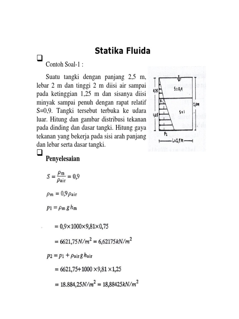 Statika Fluida Pijjal | PDF