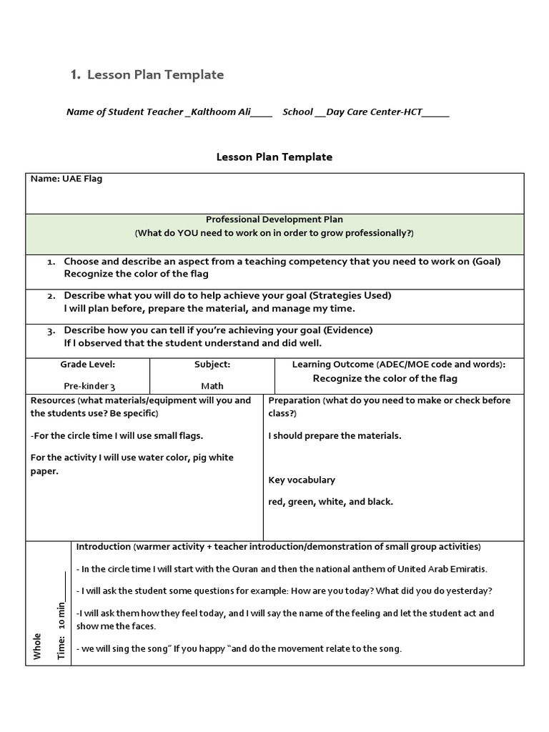 Uae Flag | PDF | Lesson Plan | Quality Of Life