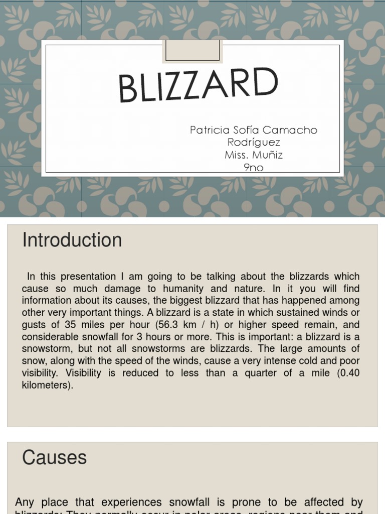 Understanding Blizzards: Causes and History | PDF | Blizzards | Snow