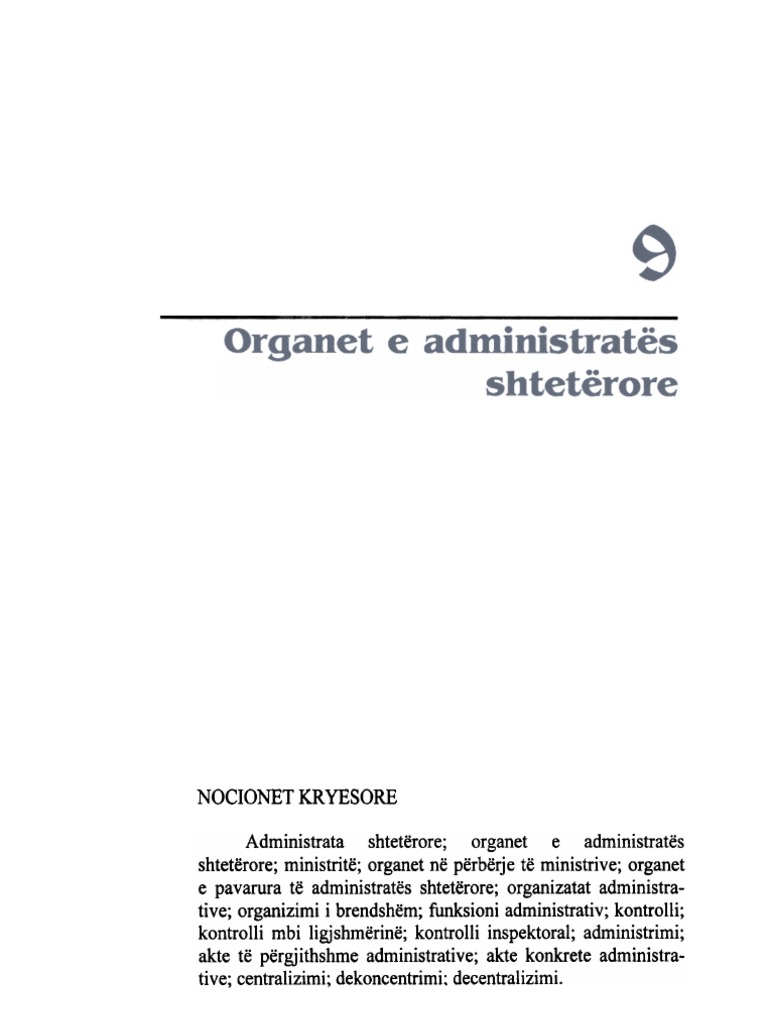 Organet e Administrates | PDF