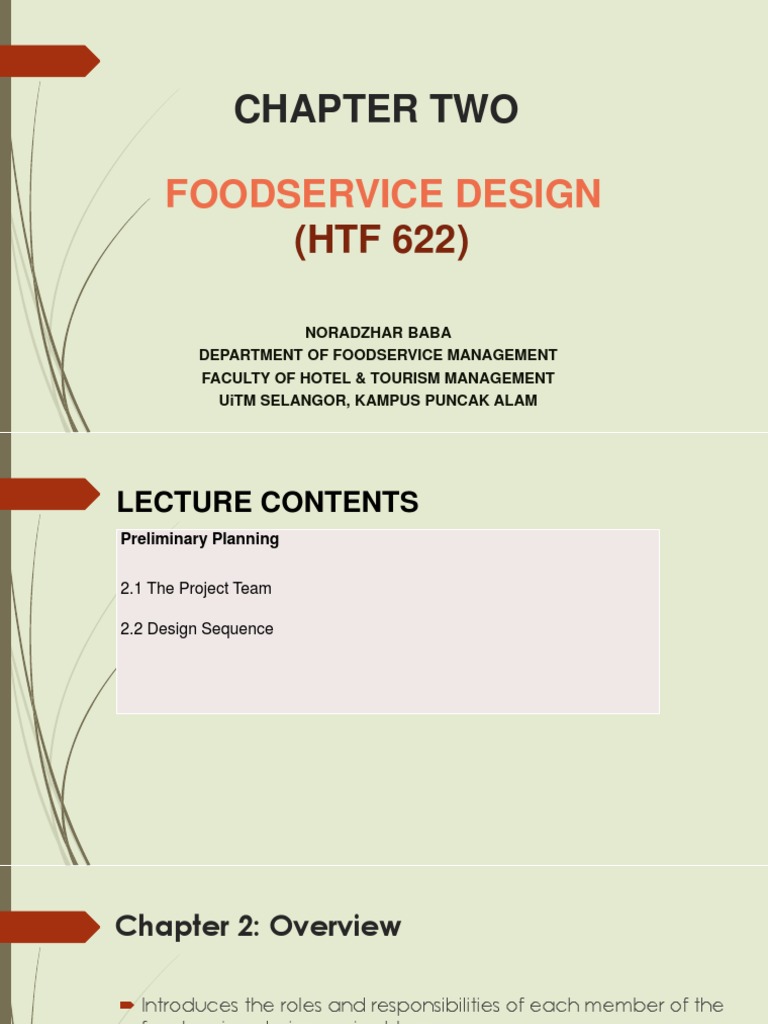 Chapter 2 Foodservice Design | PDF | Specification (Technical Standard ...