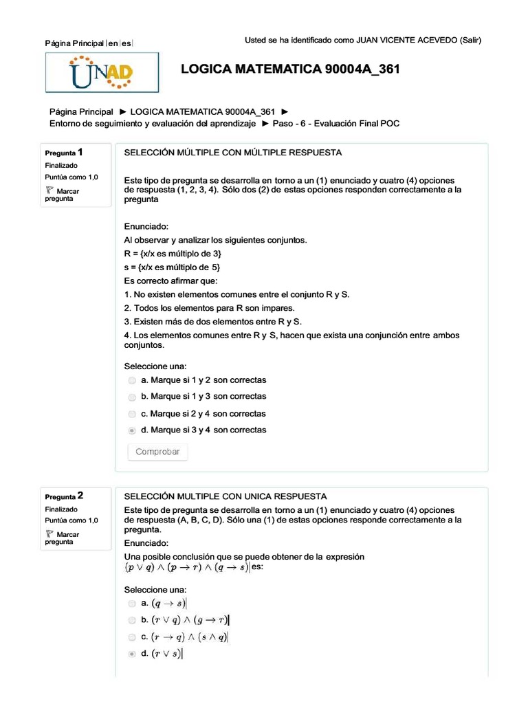 Examen Logica Matematica | PDF | Proposición | Razón
