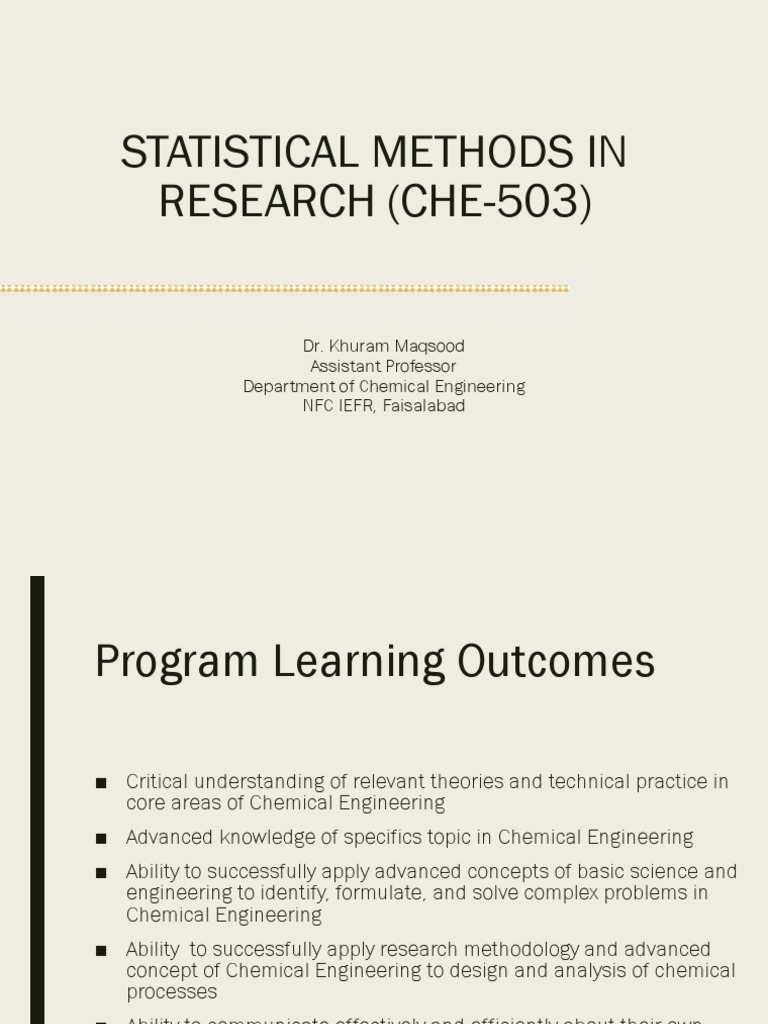 Statistical Methods in Research Part 1 | PDF | Normal Distribution ...
