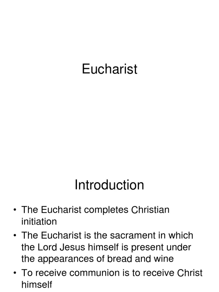 7th Grade Religion - Sacrament of Eucharist | PDF | Eucharist ...