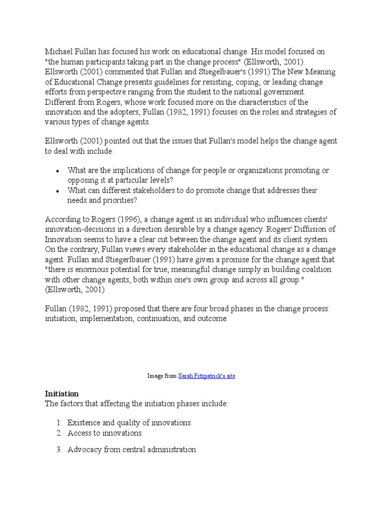Fullan - Educational Change | PDF | Stakeholder (Corporate) | Innovation