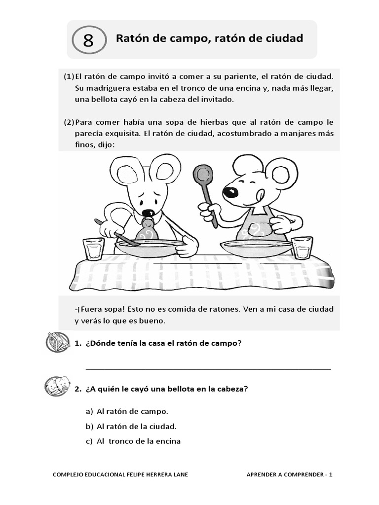 Ratón de Campo, Ratón de Ciudad | PDF | Ocio