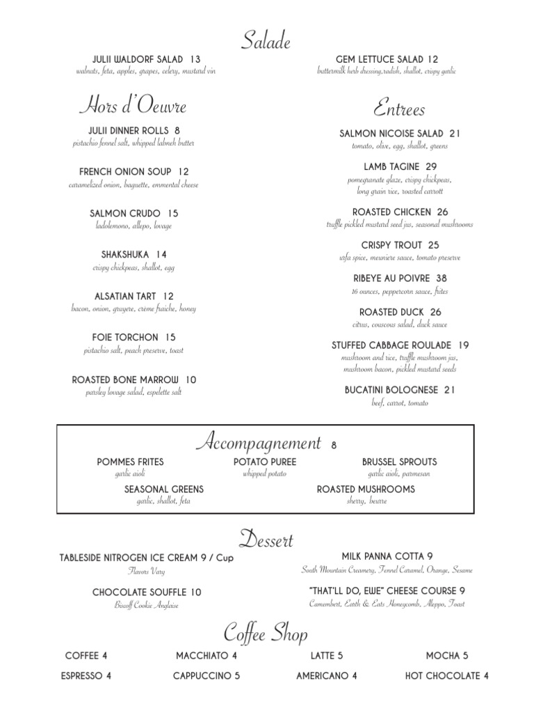 Julii Menu | PDF | Alcoholic Drinks | Viticulture