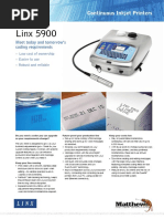 Linx 8920 Datasheet | PDF | Printer (Computing) | Usb
