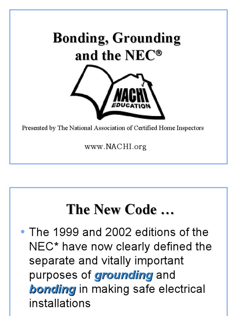 NEC Guidelines for Grounding and Bonding | PDF | Electrical Wiring ...