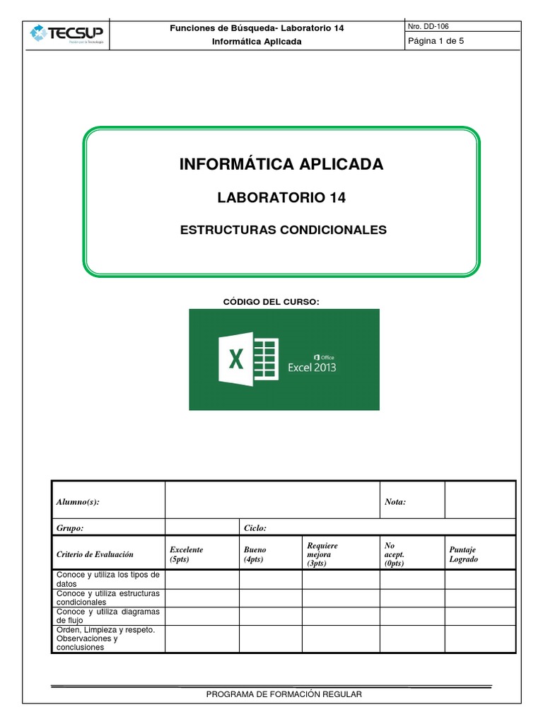 Lab14-Estructuras Condicionales | PDF | Macro (informática) | Laboratorios