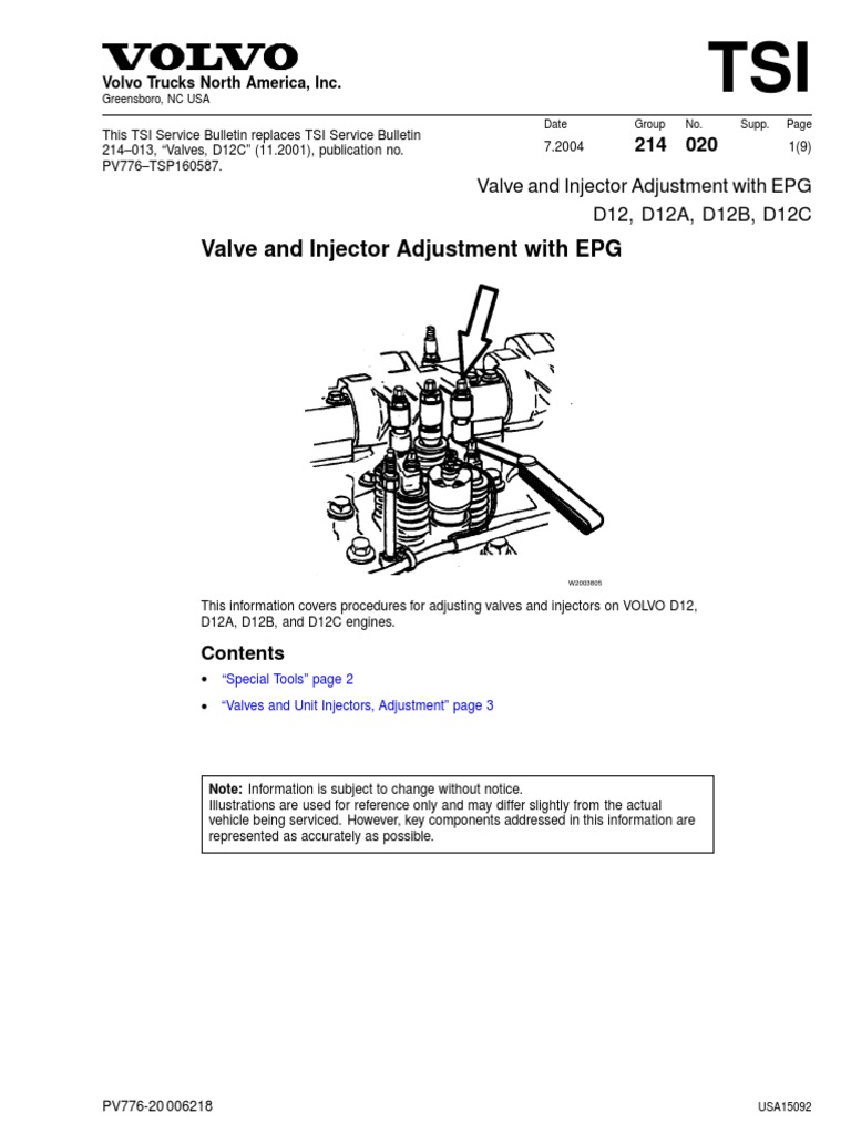 Valve and Injector Adjustment With VEB | PDF | Fuel Injection | Systems ...