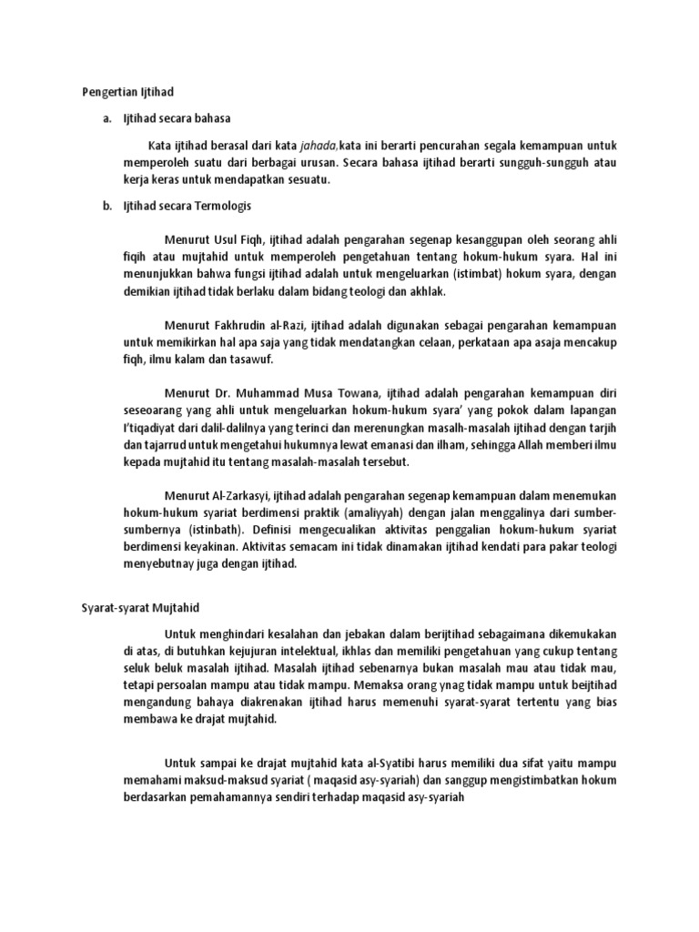 Pengertian Ijtihad | PDF