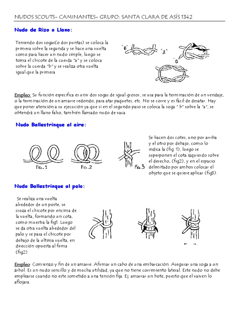 Nudos Scouts | PDF | Cuerda | Nudo