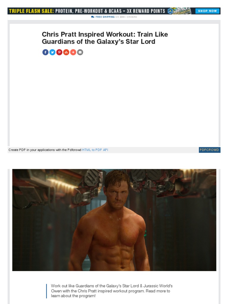 WWW Muscleandstrength Com Workouts Chris Pratt Workout Progr | PDF ...