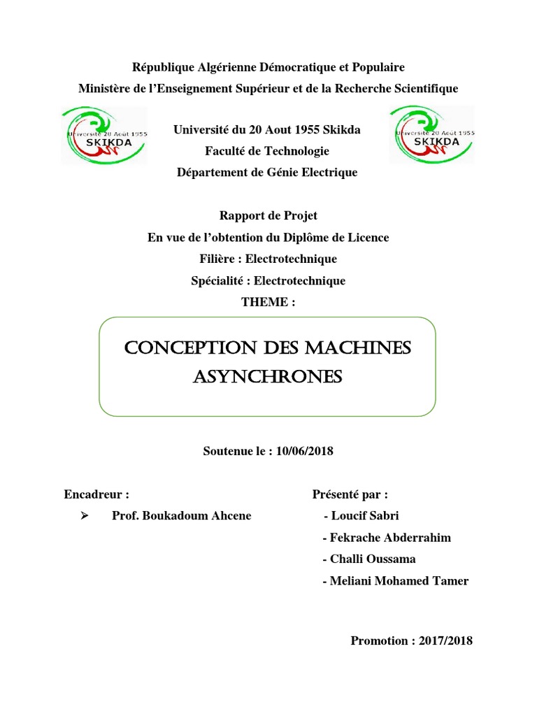 Conception de Machines Asynchrones avec Matlab | PDF | Générateur ...