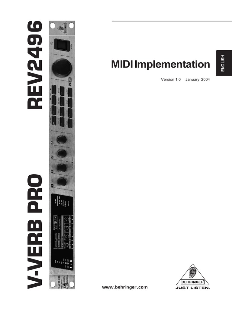 Configuring Reverb Effects Using MIDI Control Changes on the Behringer ...