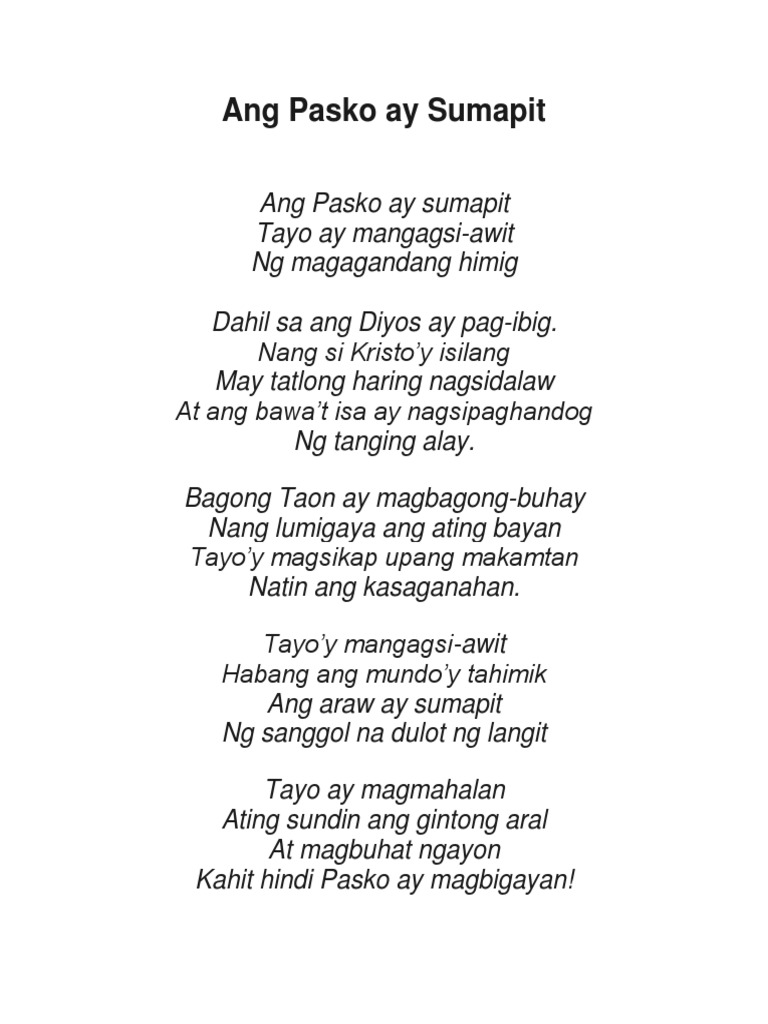 Ang Pasko Ay Sumapit