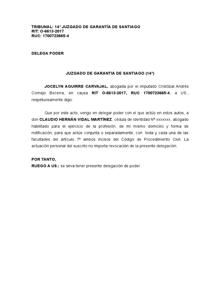 Delega Poder Cristián Becerra | PDF