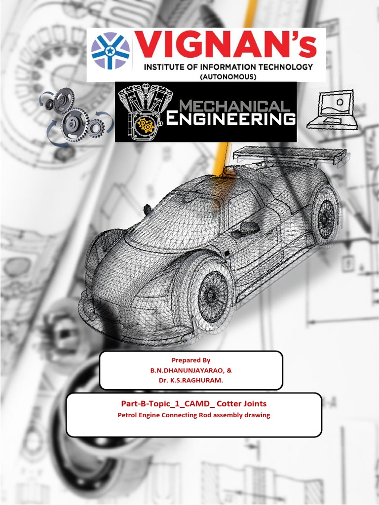 Part-B1-Petrol Engine Connecting Rod | PDF | Steam Engine | Machines