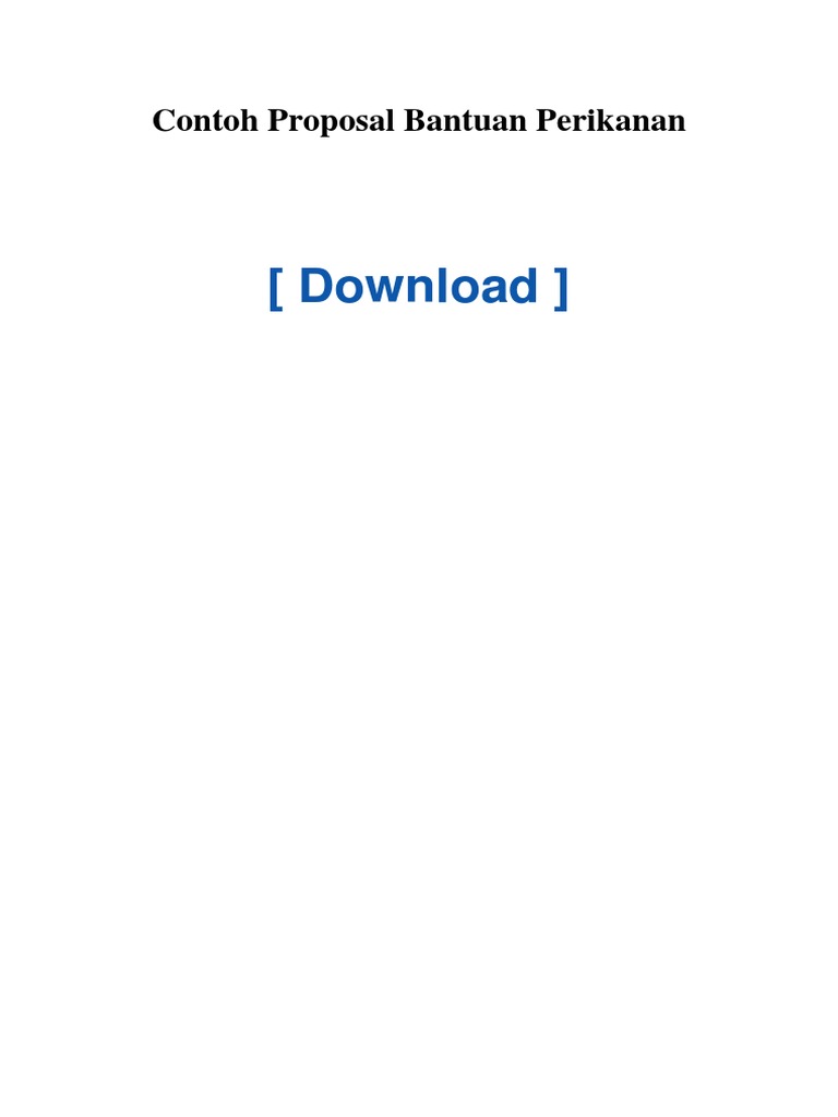Gw4x3p45 Contoh Proposal Bantuan Perikanan | PDF