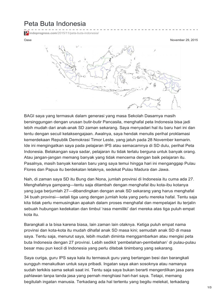 Peta Buta Indonesia PDF | PDF